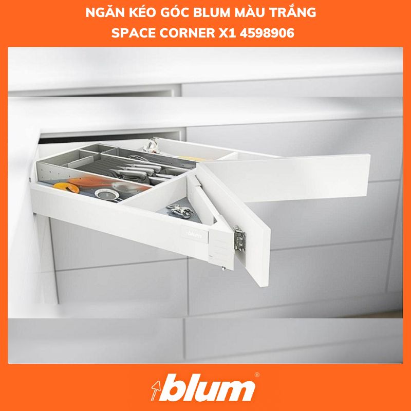 Ngăn Kéo Góc Blum Màu Trắng SPACE CORNER X1 4598906 - Khang Quân Home VN